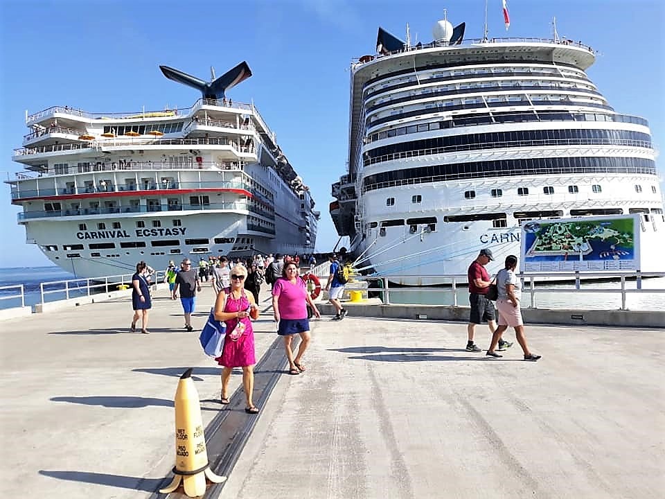Almost 7000 tourists arrived Tuesday at the modern terminal Amber Cove ...